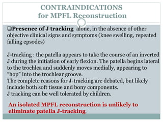 Medial Patellofemoral Ligament (MPFL) reconstruction 2014 | PPTX