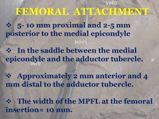Medial Patellofemoral Ligament (MPFL) reconstruction 2014 | PPTX