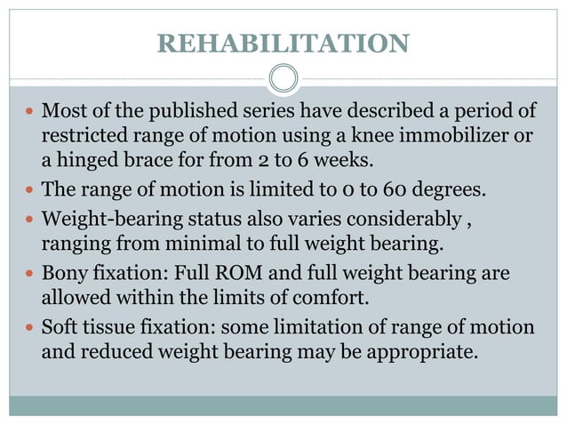 Medial Patellofemoral Ligament (MPFL) reconstruction 2014 | PPTX ...