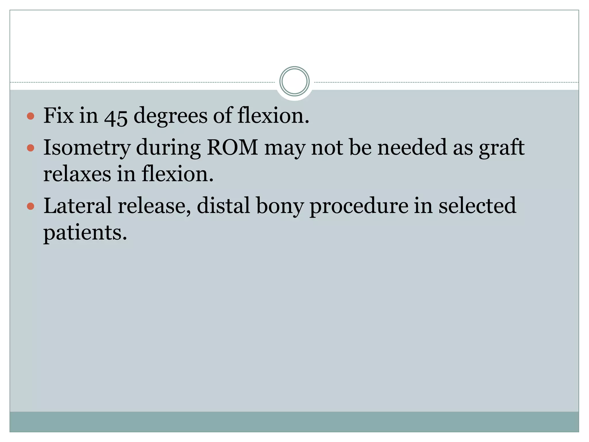 Medial patellofemoral ligament (MPFL) reconstruction | PPTX