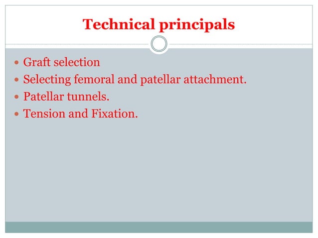 Medial patellofemoral ligament (MPFL) reconstruction | PPTX | Death ...