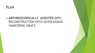 medial Patello femoral ligament (MPFL) Reconstruction | PPT