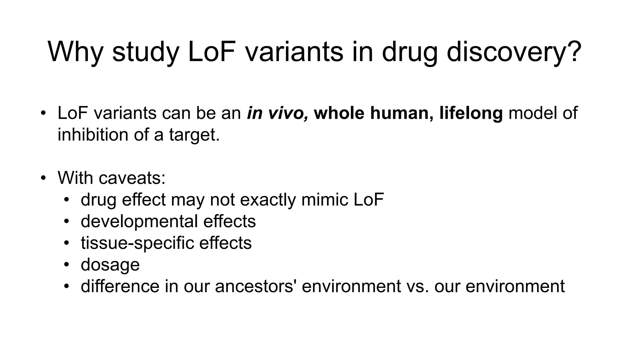 gnomAD, LoFs, and drug targets | PPTX