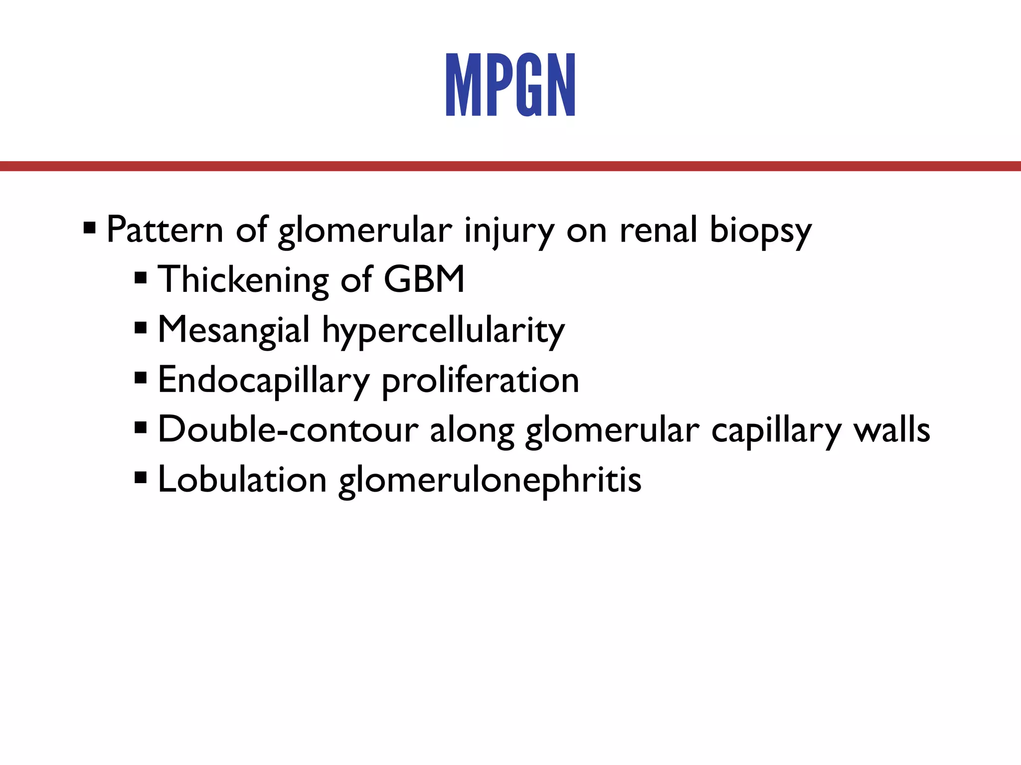 Membranoproliferative Glomerulonephritis MPGN chaken | PDF