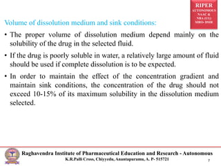 Dissolution parameters | PPTX