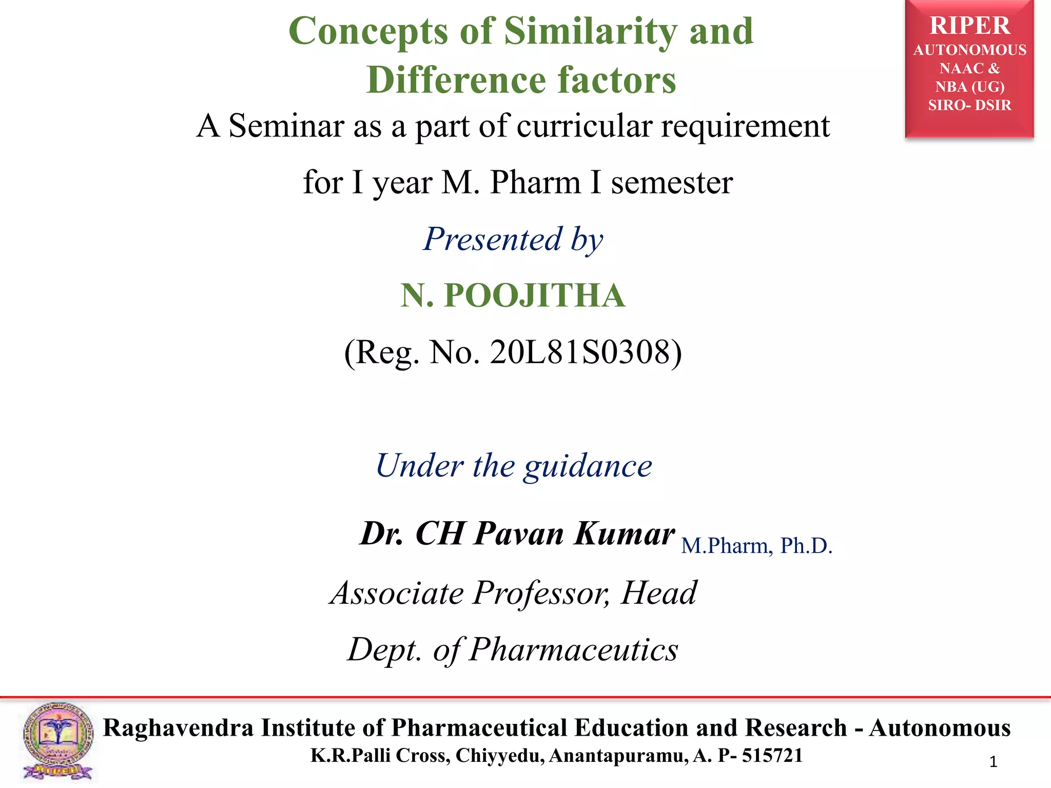 Concepts of Similarity and Difference factors | PPTX
