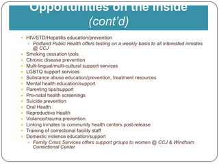 Public Health in the Correctional Setting: Challenges & Opportunities ...