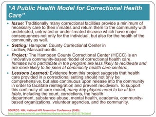 Public Health in the Correctional Setting: Challenges & Opportunities ...