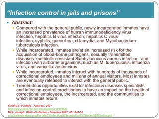 Public Health in the Correctional Setting: Challenges & Opportunities ...