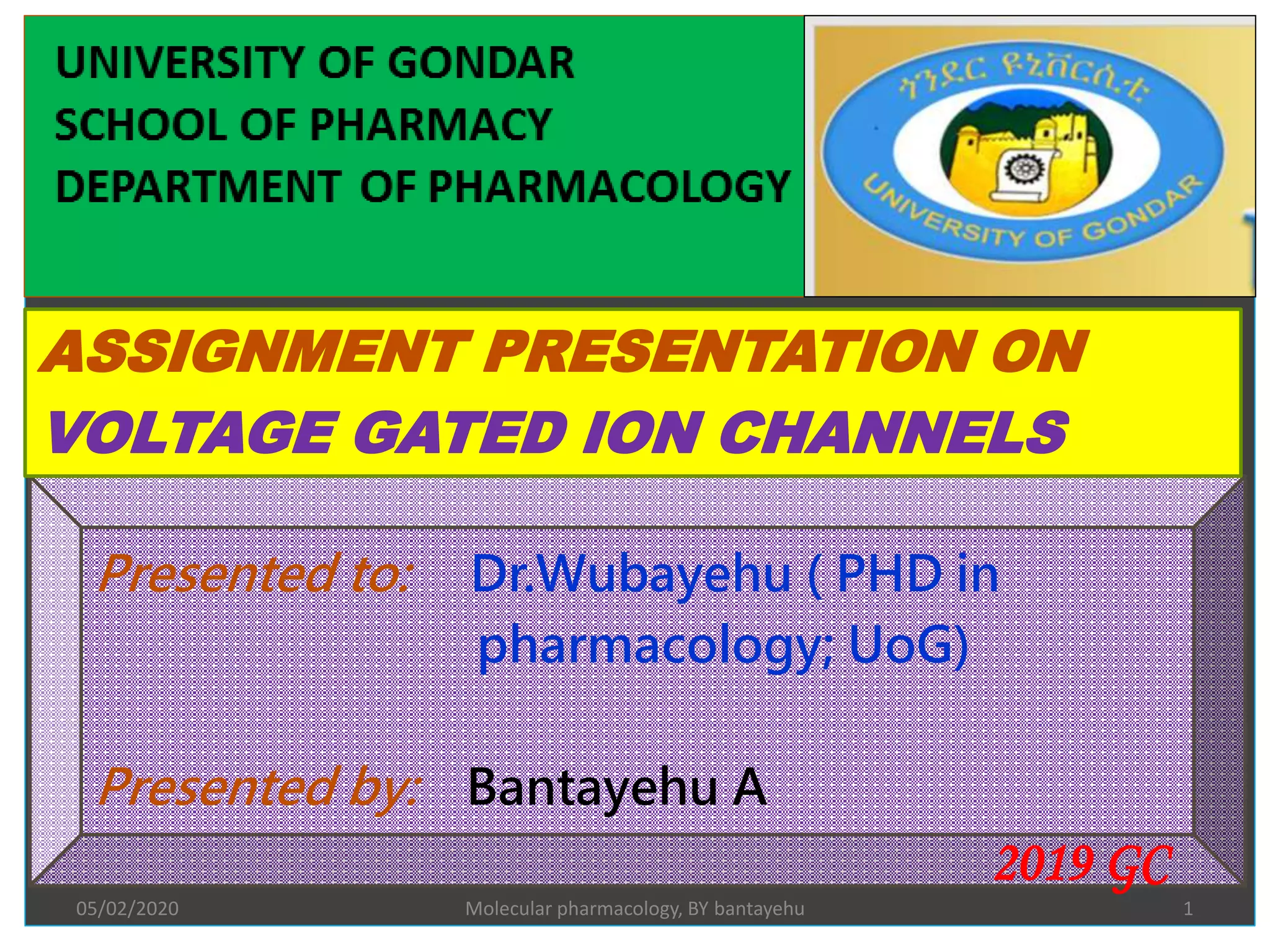 voltage gated ion channel | PPTX