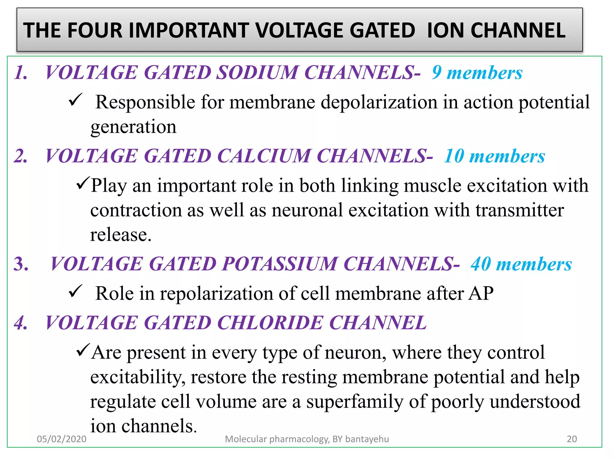 voltage gated ion channel | PPTX