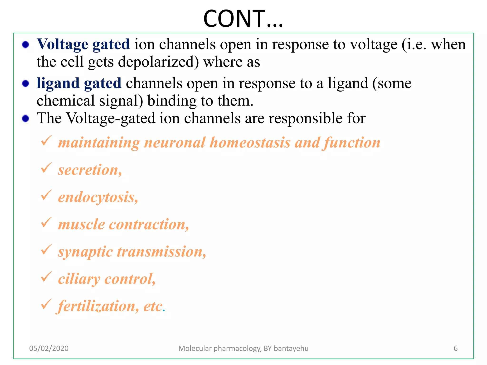 voltage gated ion channel | PPTX