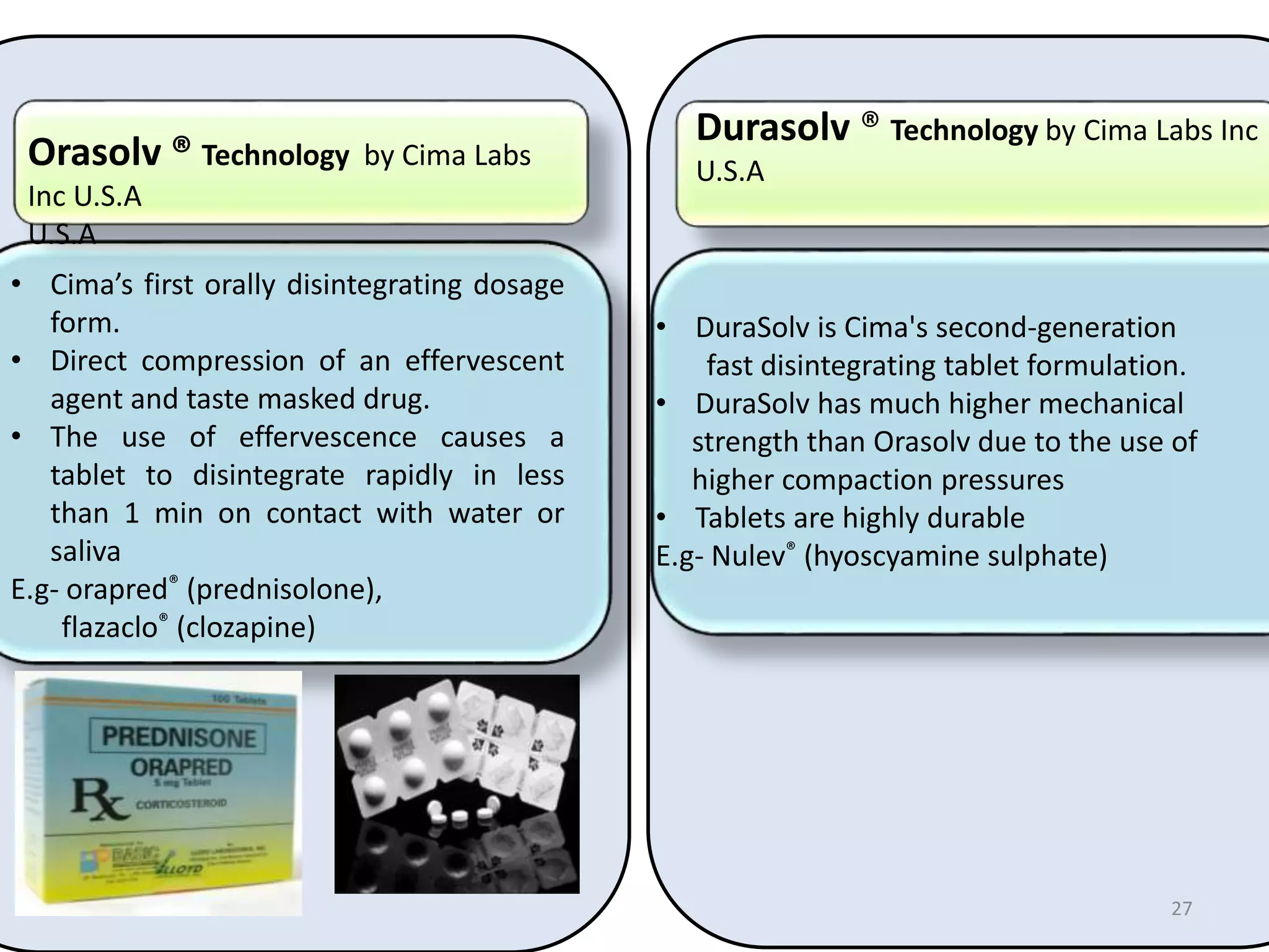 ORAL DISINTEGRATION / DISPERSIBLE TABLET | PPTX
