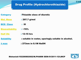 Formulation, Development and Evaluation of Uncoated Bi-layer Tablet of ...