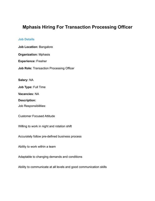 Mphasis Hiring For Transaction Processing Officer.pdf
