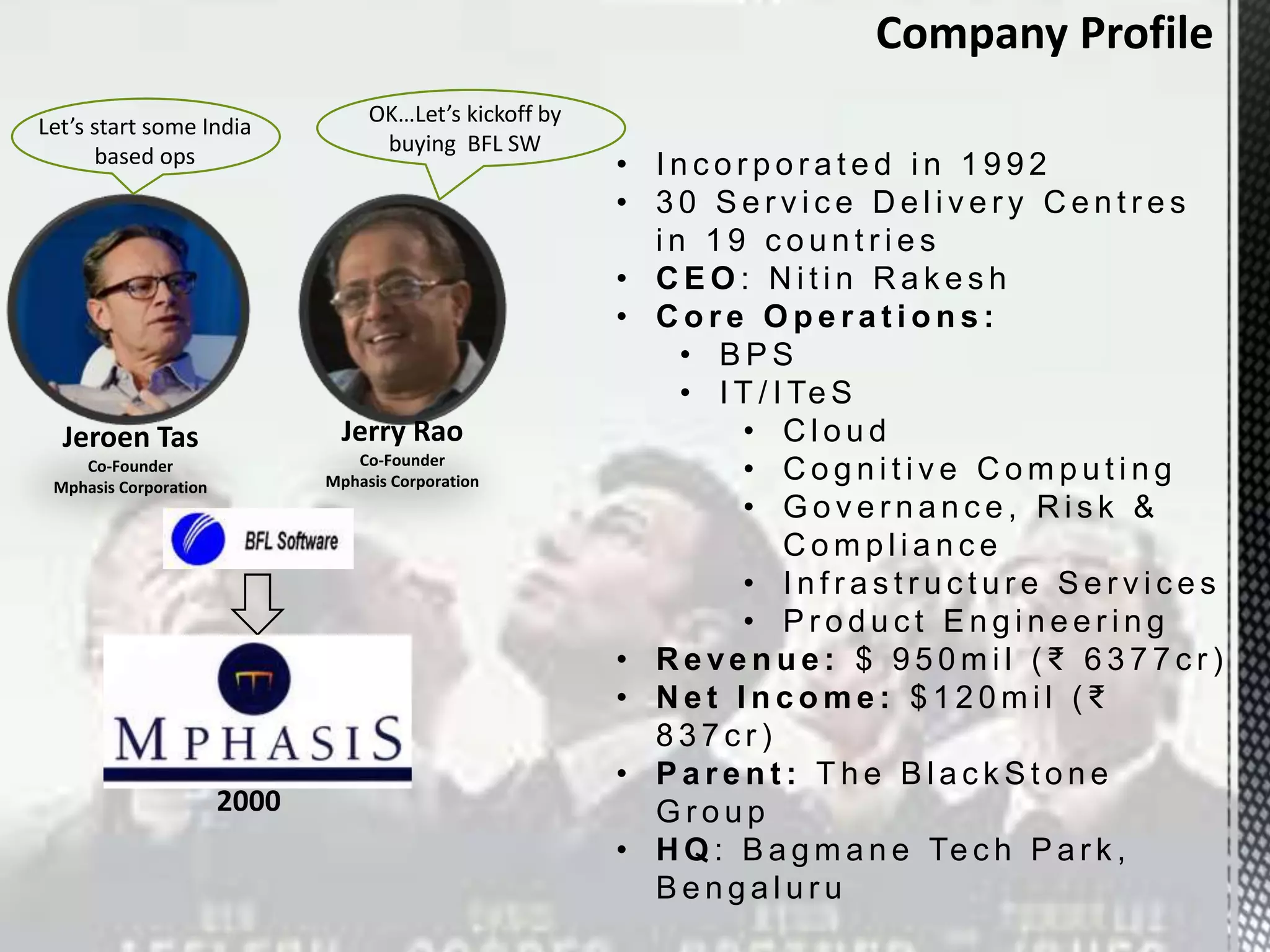 Strategic management @ Mphasis | PPT