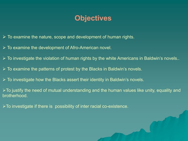 Research Outline on James Baldwin | PPT