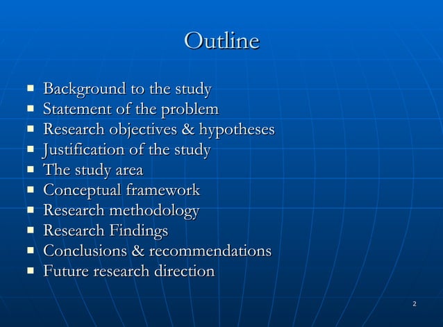 Masters Desertation Presentation 2008 | PPT