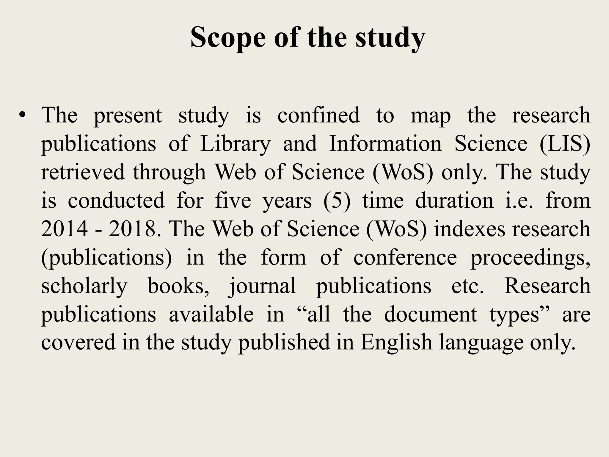 Scientometric Mapping of Library and Information Science in Web of ...