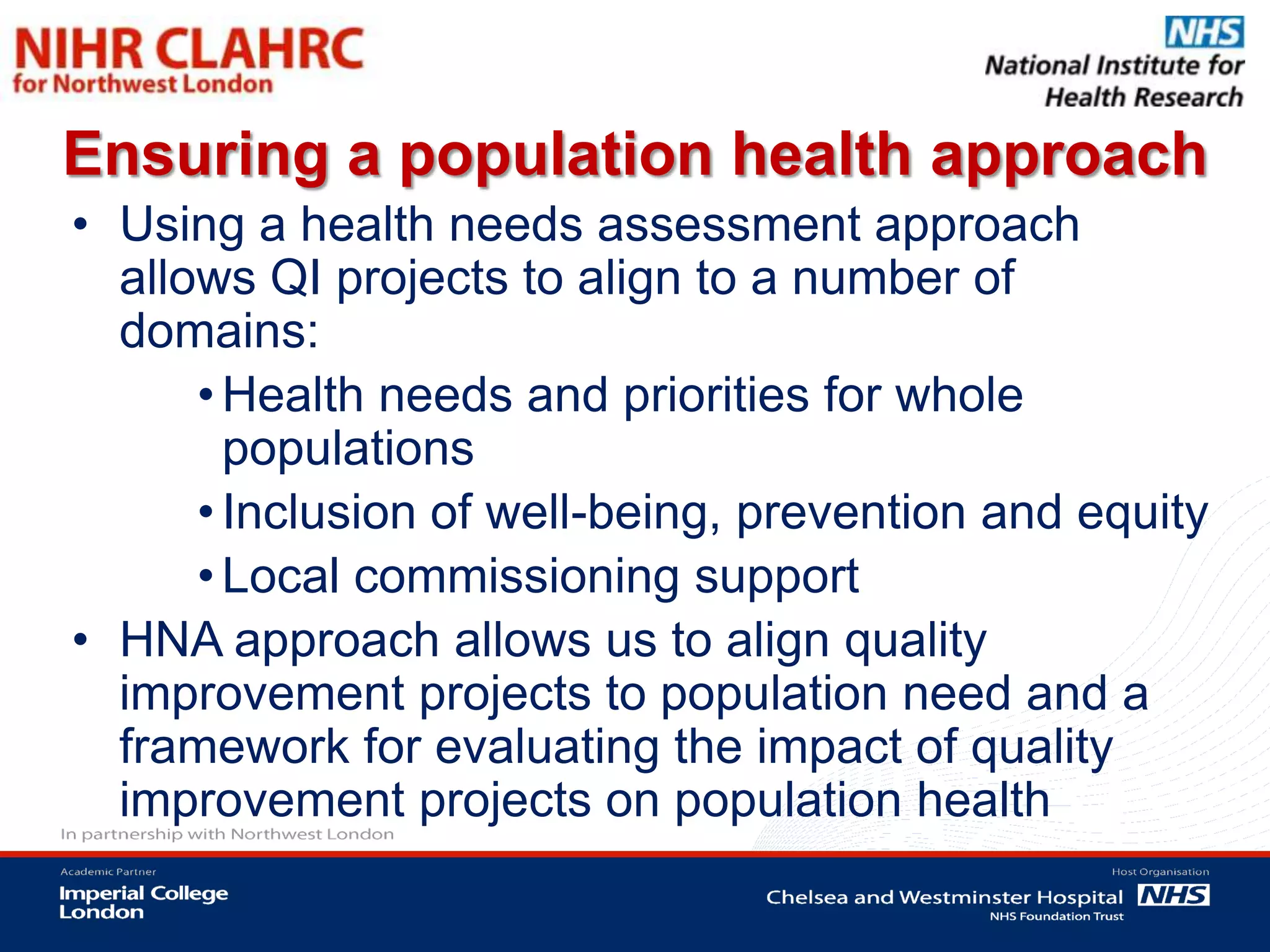 Introduction to Aligning Quality Improvement to Population Health | PPTX