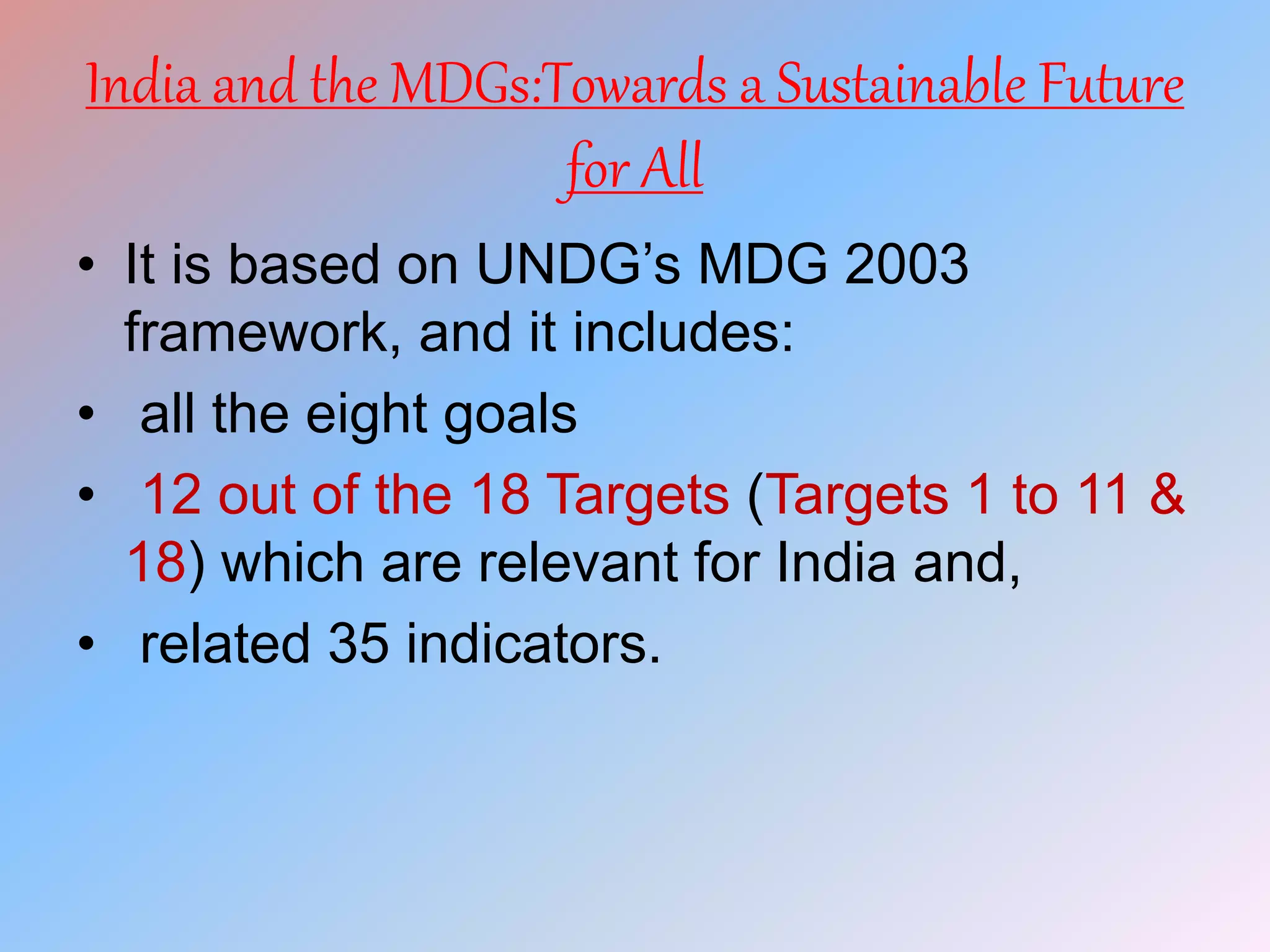 the millennium development goals (mdg's) | PPTX