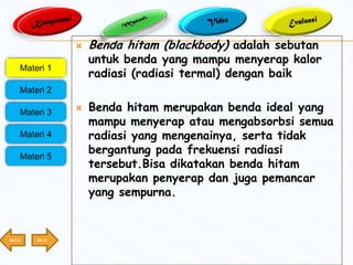 radiasi benda hitam | PPTX