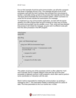 Mpi.net tutorial | DOC