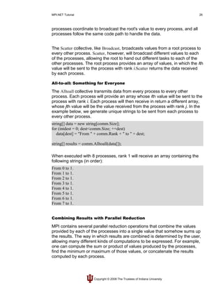 Mpi.net tutorial | DOC