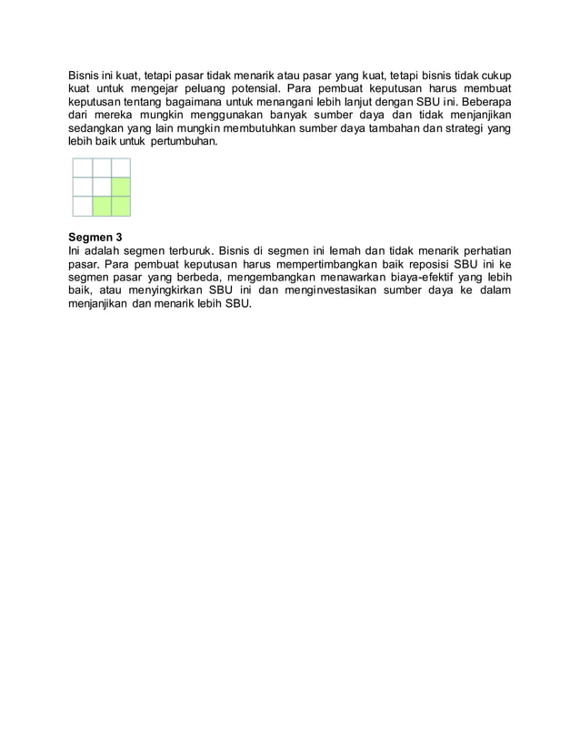 Matrix GE dan BCG | DOCX