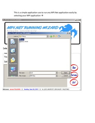 Mpi.net running wizard | PDF | Operating Systems | Computer Software and Applications