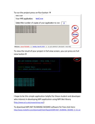 Mpi.net running wizard | PDF | Operating Systems | Computer Software and Applications