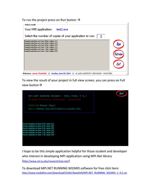 Mpi.net running wizard | PDF | Operating Systems | Computer Software and Applications