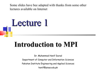 Introduction to MPI | PPT