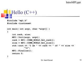Introduction to MPI | PPT