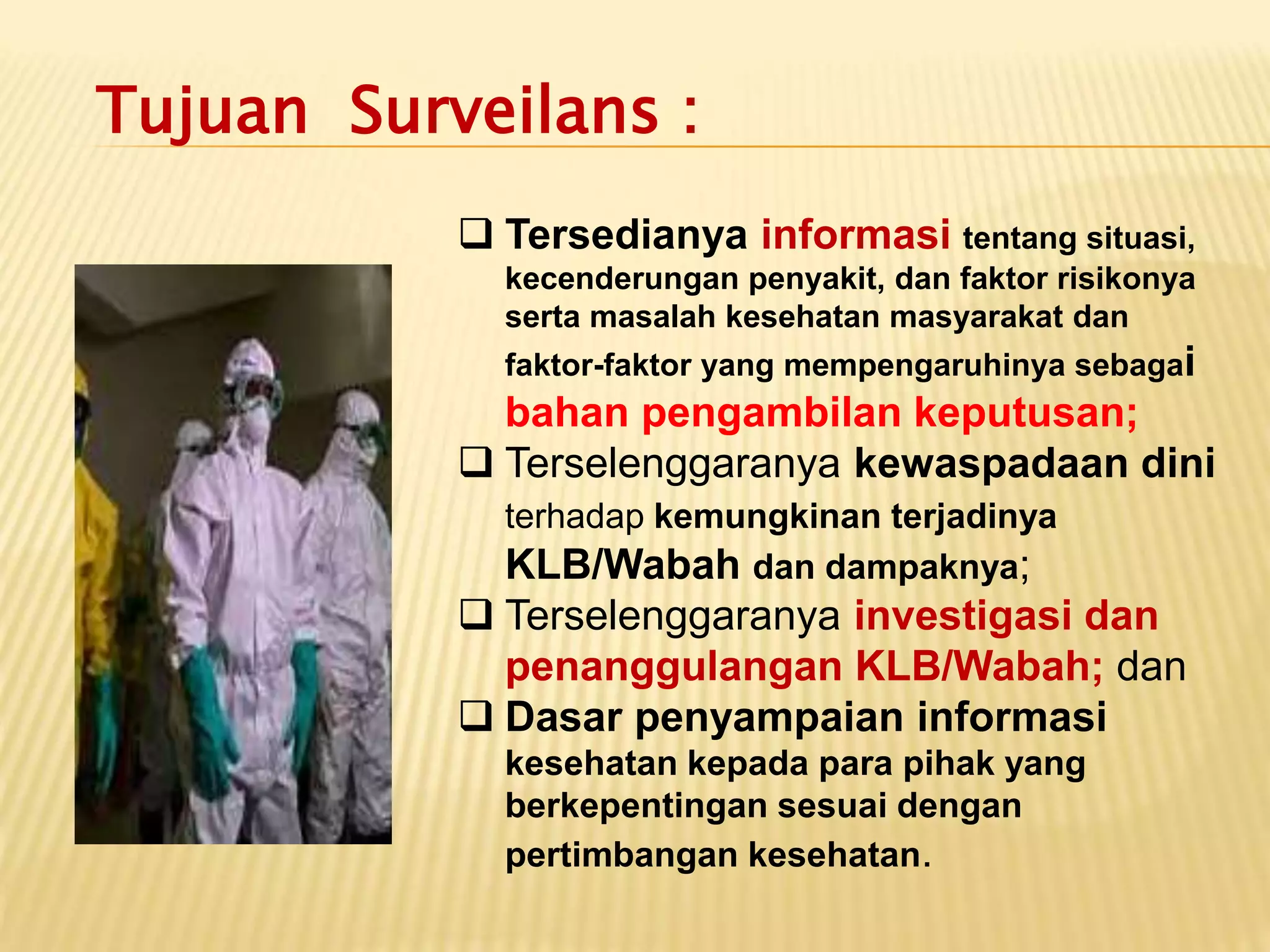 MPI 1 Surveilans Penyakit Menular Potensial KLB - Wabah | PPT
