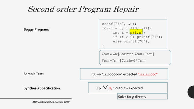 Automated Program Repair Distinguished Lecture At Mpi Sws
