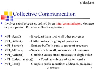 Collective Communications in MPI | PPT