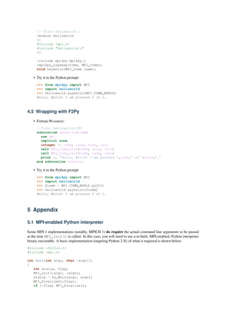 mpi4py Manual! | PDF