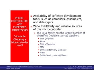 AVR_ Microcontroller_Muhammad Ali_Mazidi_AVR_Lecture2_Fall2023 | PPT