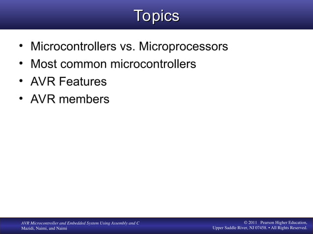AVR_ Microcontroller_Muhammad Ali_Mazidi_AVR_Lecture2_Fall2023 | PPT | Computer Peripherals ...