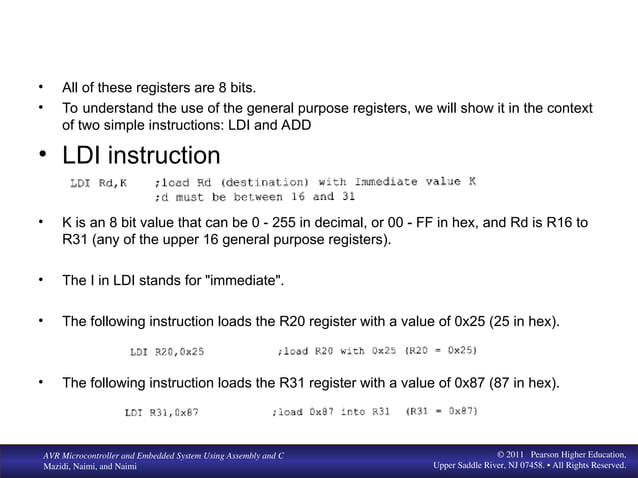 AVR_ Microcontroller_Muhammad Ali_Mazidi_AVR_Lecture3_Fall2023 | PPT