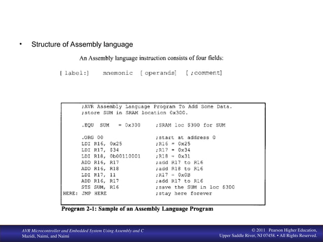 AVR_ Microcontroller_Muhammad Ali_Mazidi_AVR_Lecture3_Fall2023 | PPT