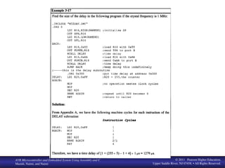 AVR_ Microcontroller_Muhammad Ali_Mazidi_AVR_Lecture4_Fall2023 | PPT