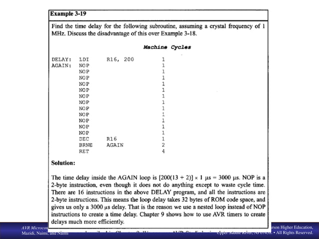 AVR_ Microcontroller_Muhammad Ali_Mazidi_AVR_Lecture4_Fall2023 | PPT