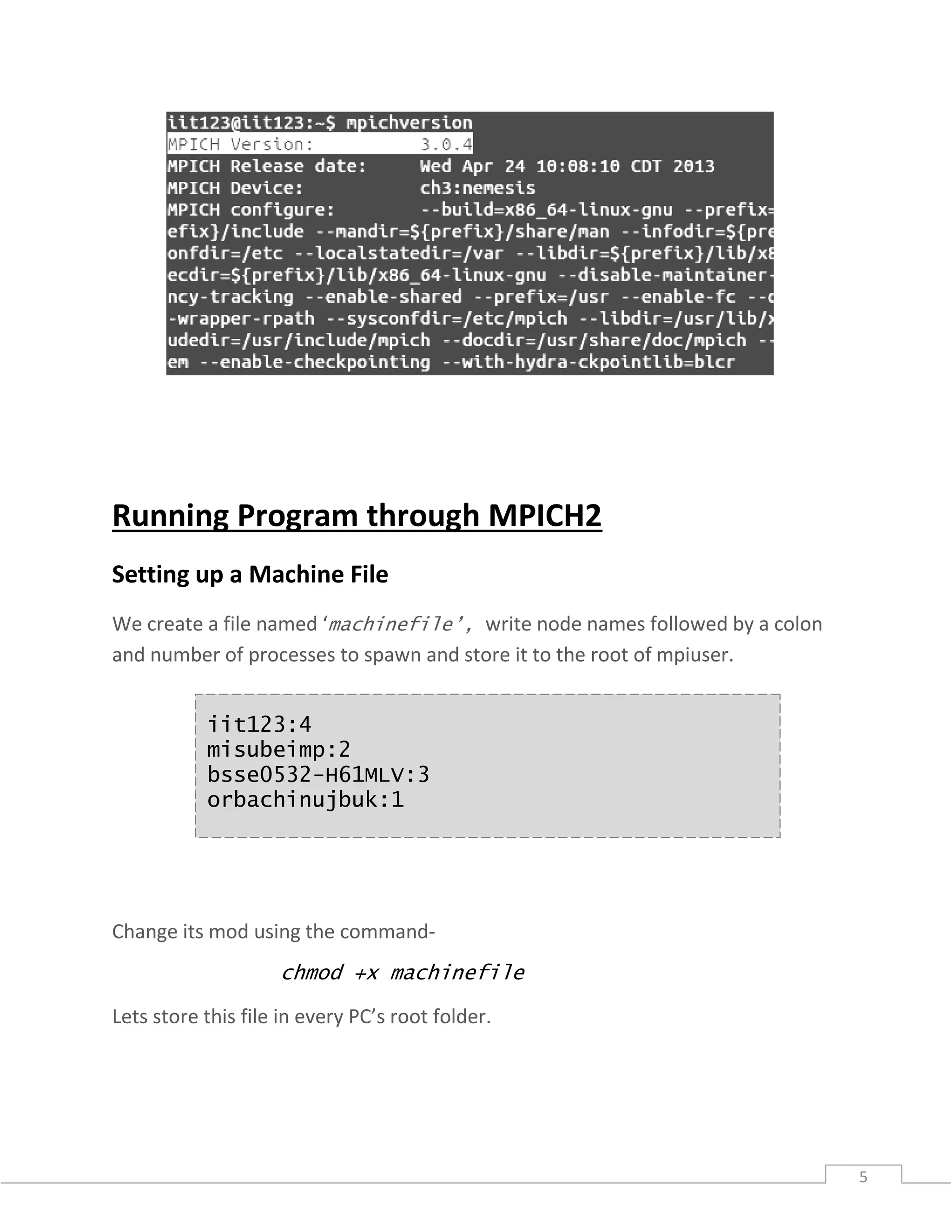 Complete MPICH2 Clustering Manual in Ubuntu | PDF