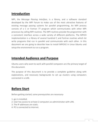 Complete MPICH2 Clustering Manual in Ubuntu | PDF