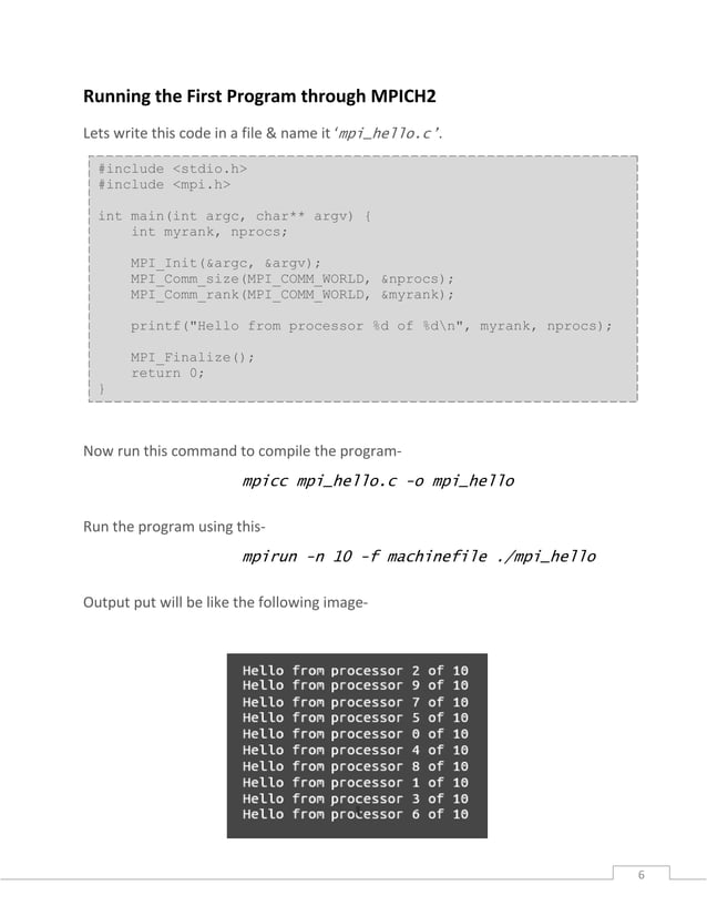 Complete MPICH2 Clustering Manual in Ubuntu | PDF