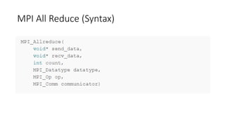 Mpi collective communication operations | PPTX | Computing | Technology & Computing