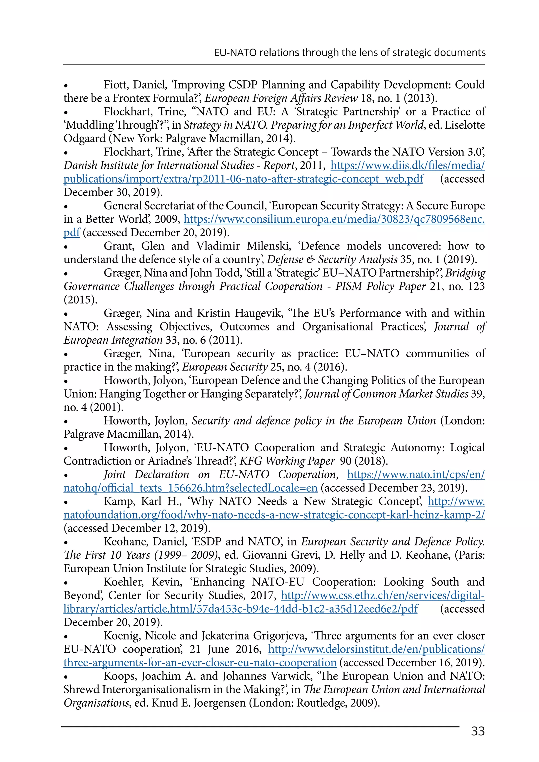 EU-NATO relations through the lens of strategic documents | PDF