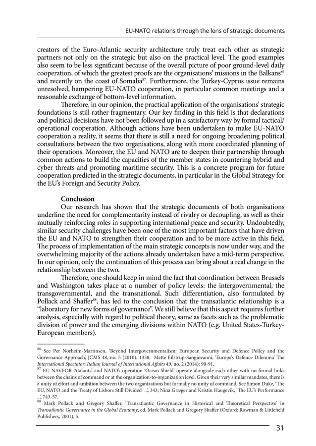 EU-NATO relations through the lens of strategic documents | PDF